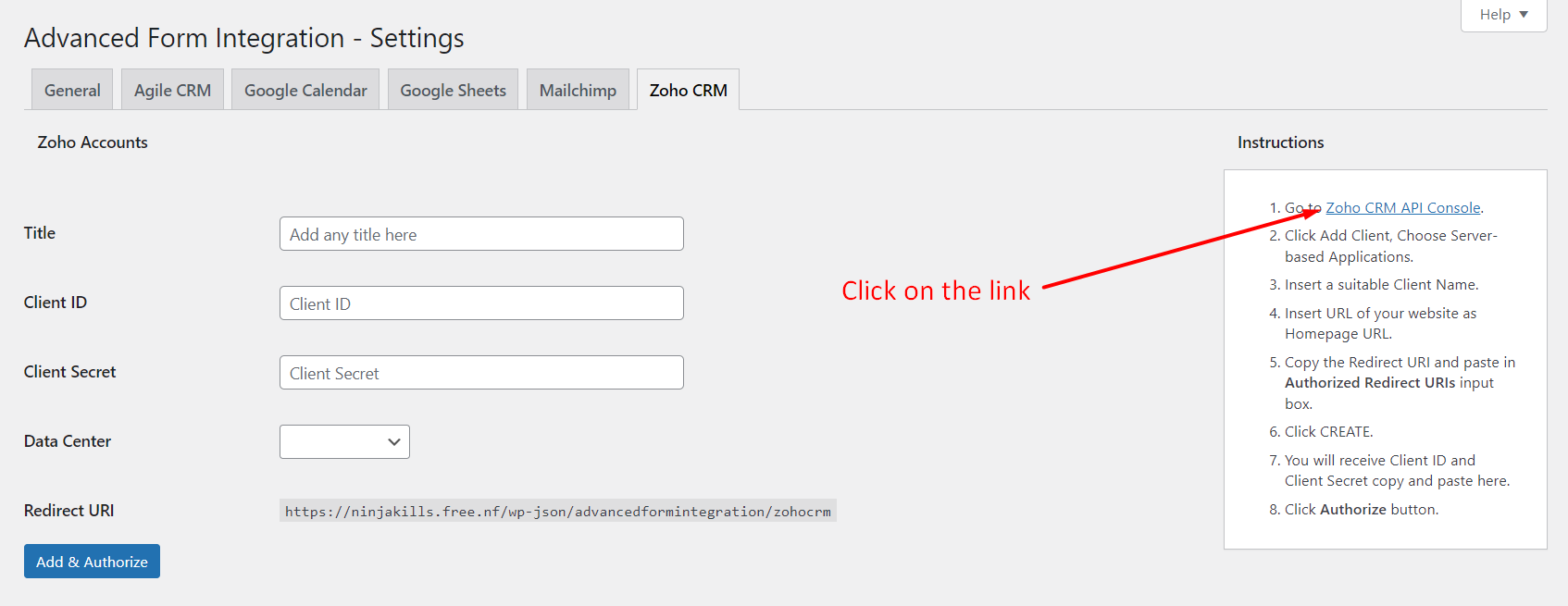 Zoho CRM | Advanced Form Integration